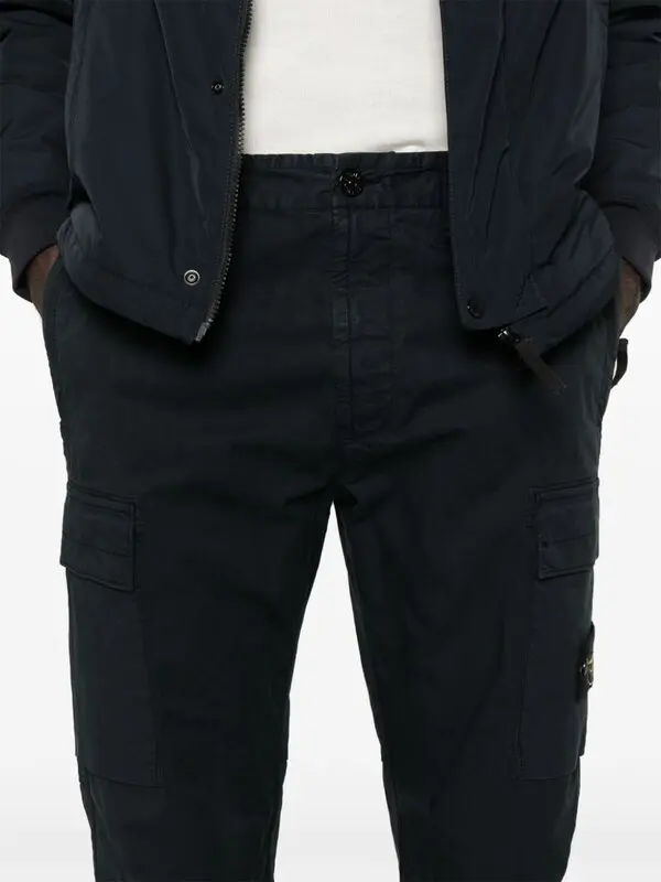 Stone Island Tapered Cargo Trousers - Blue