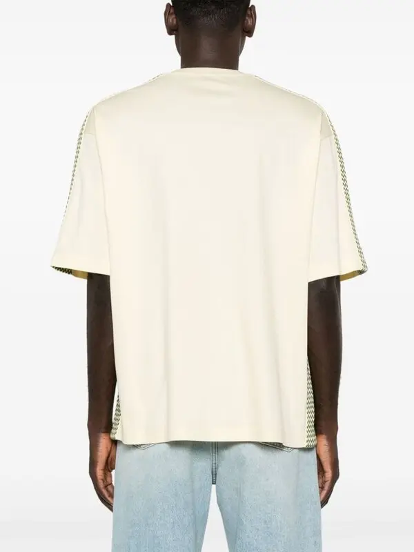 LANVIN Logo-embroidered Cotton T-shirt - Yellow