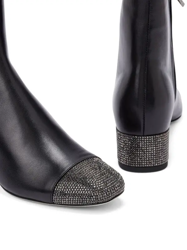 Rene Caovilla 40mm Bonien Crystal-embellished Ankle Boots