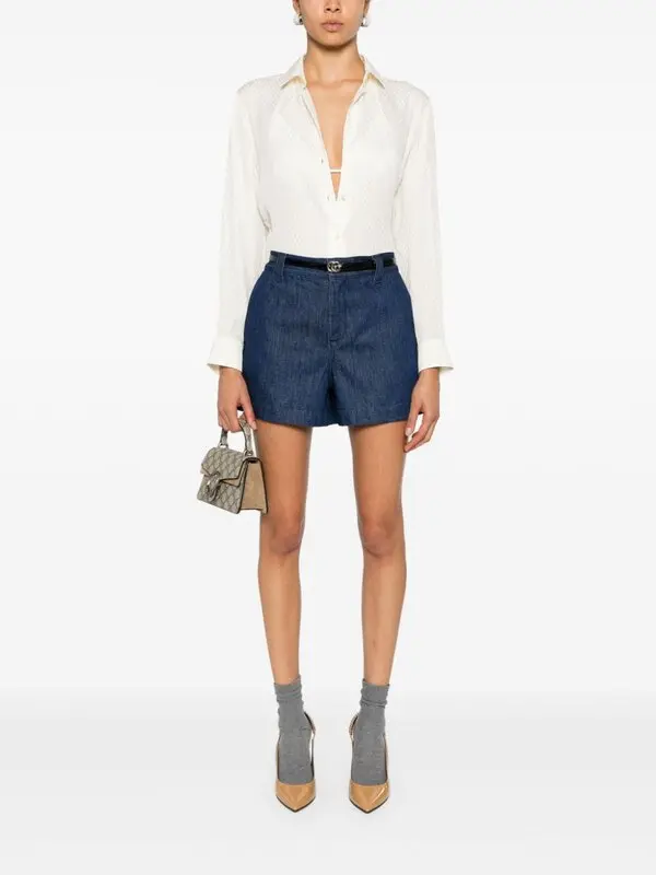 Gucci Logo-jacquard Silk Shirt