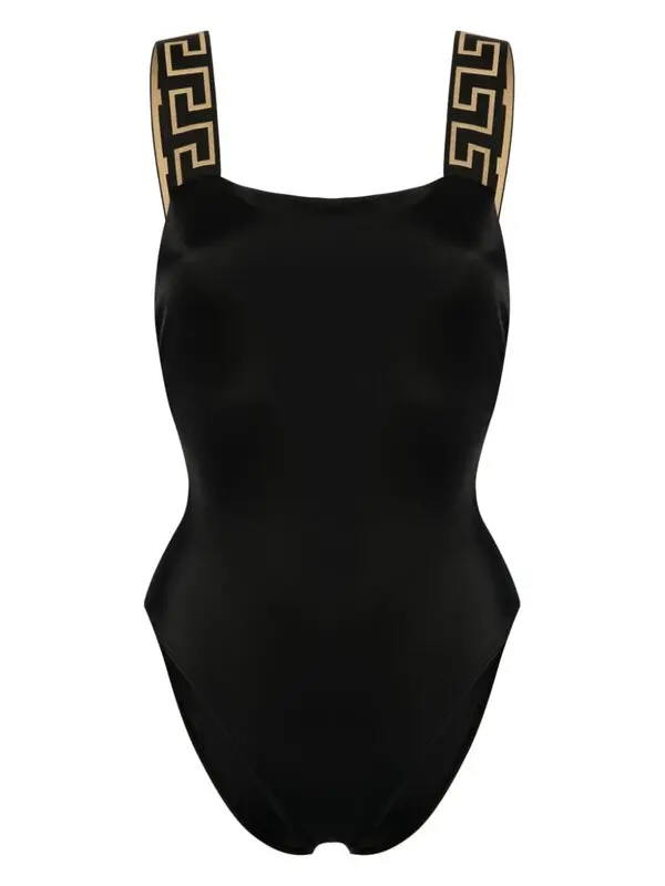 Versace Greca Border One-piece Swimsuit - Black