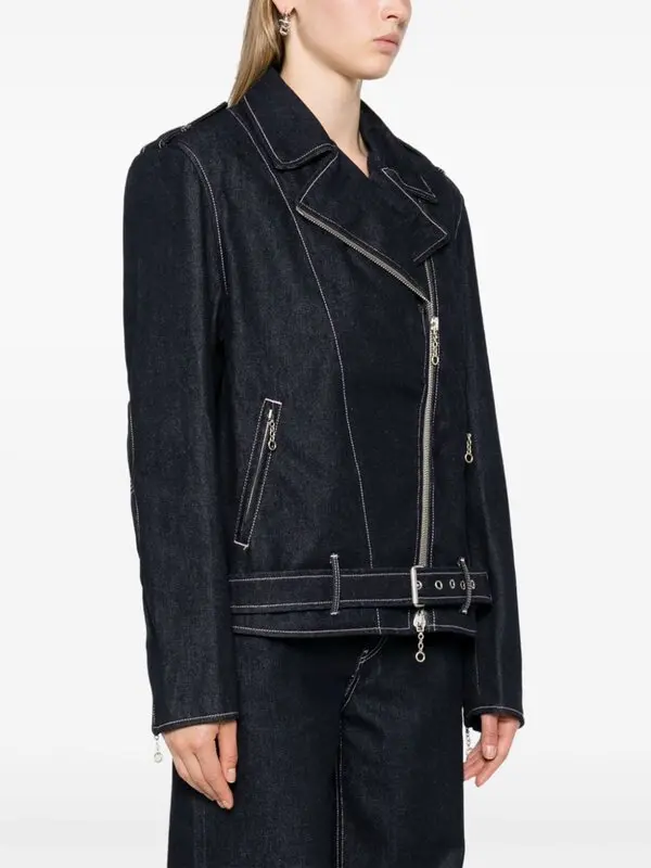 Fiorucci Zip-up Denim Biker Jacket