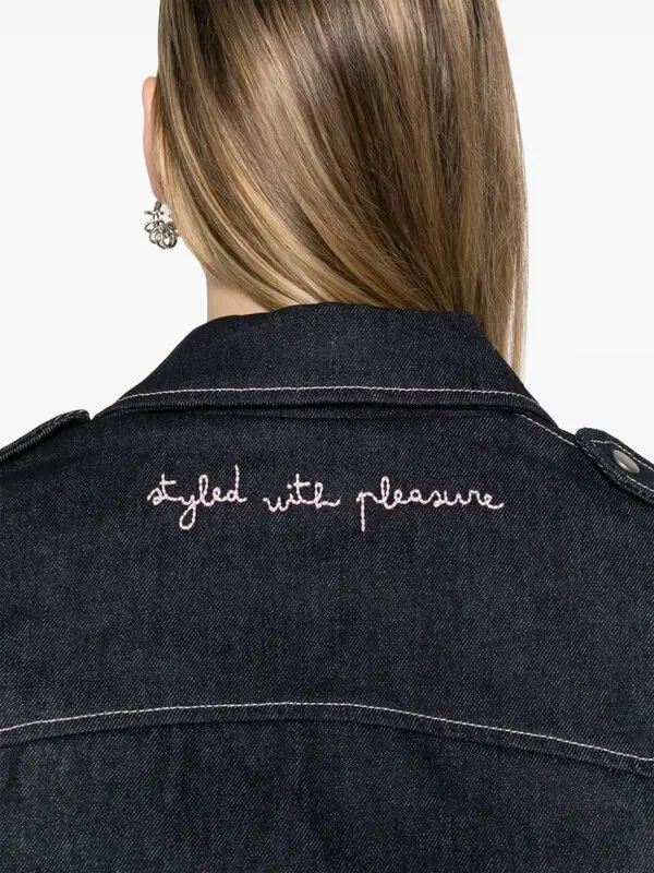 Fiorucci Zip-up Denim Biker Jacket