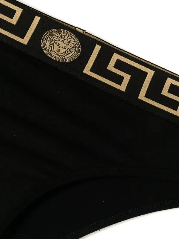 Versace Greca-detail Jersey Thong