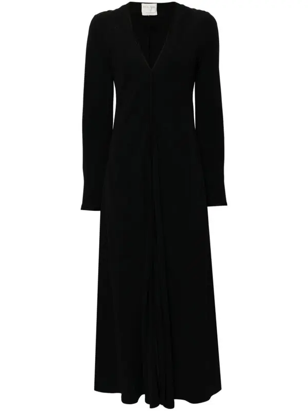 FORTE_FORTE Crepe Long-sleeve Dress