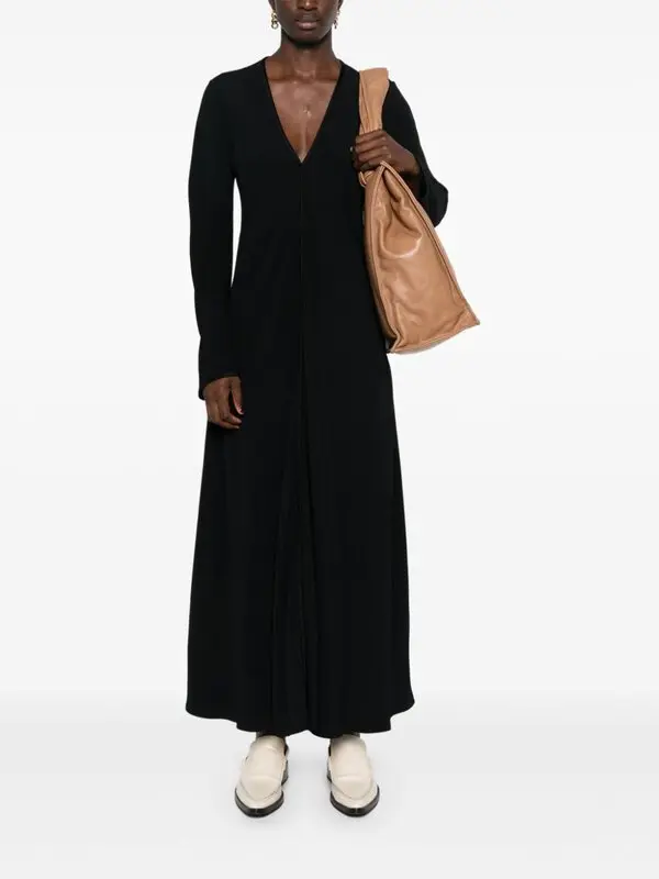 FORTE_FORTE Crepe Long-sleeve Dress