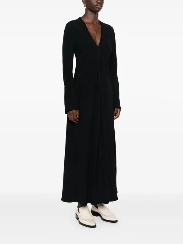 FORTE_FORTE Crepe Long-sleeve Dress