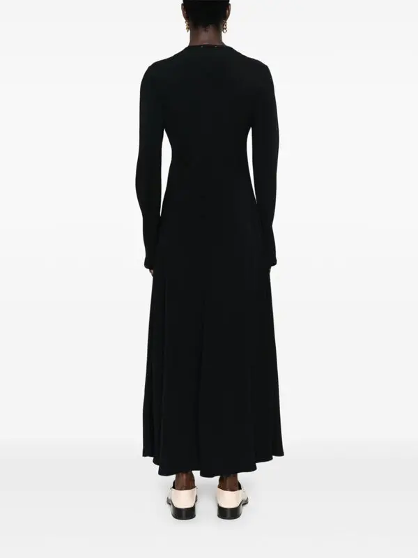 FORTE_FORTE Crepe Long-sleeve Dress