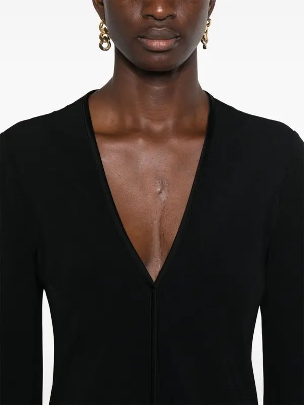 FORTE_FORTE Crepe Long-sleeve Dress