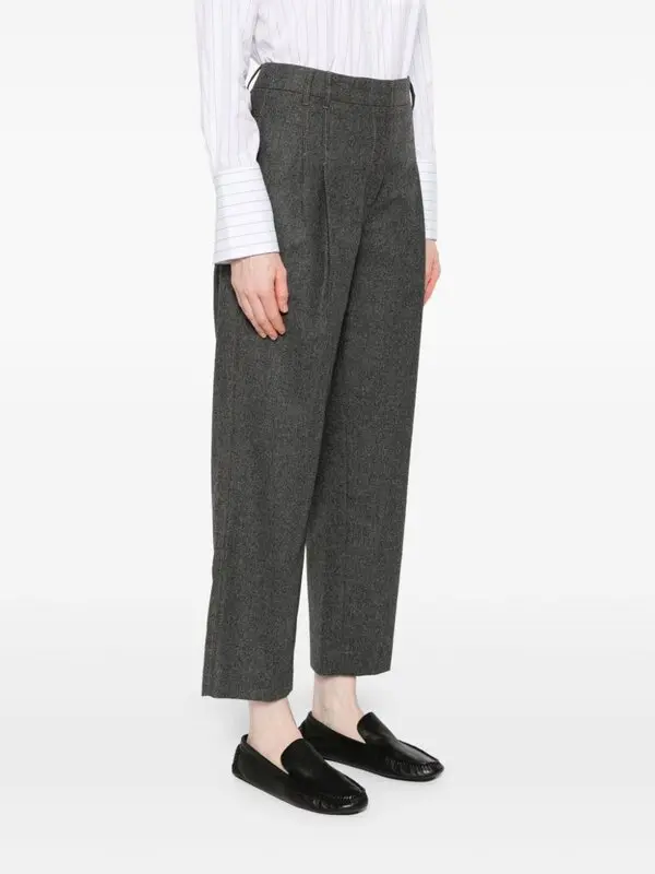 Brunello Cucinelli Pleated Felted Trousers