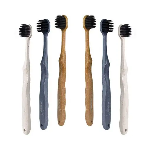 PURSONIC Wide Brush Head Charcoal Toothbrush - Multicolor