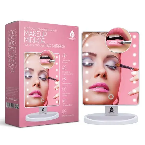 PURSONIC Led Lighted Vanity Makeup Mirror - White
