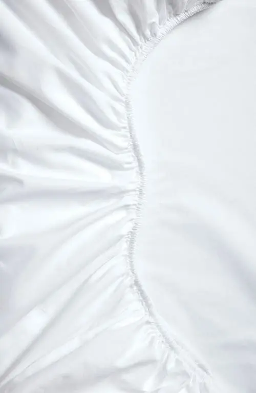 Nordstrom Organic Cotton Percale Fitted Sheet - White