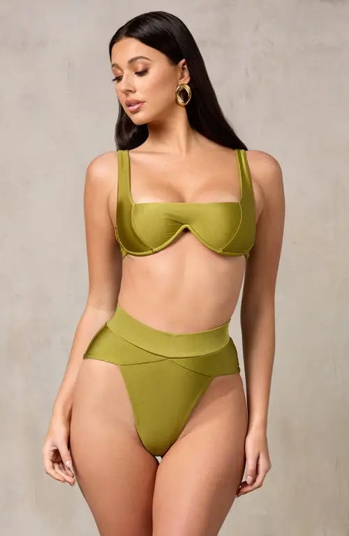 MBM SWIM Chance Bikini Top - Olive