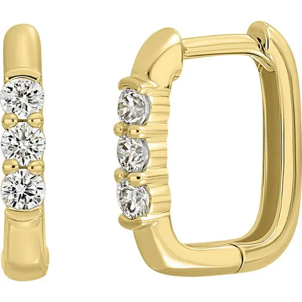 Bony Levy Varda Diamond Square Hoop Earrings - 18k Yellow Gold/diamond