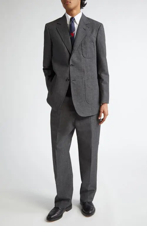 Thom Browne Virgin Wool Hopsack Sport Coat - Dark Grey