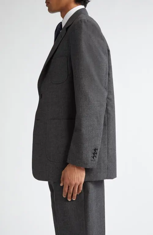 Thom Browne Virgin Wool Hopsack Sport Coat - Dark Grey