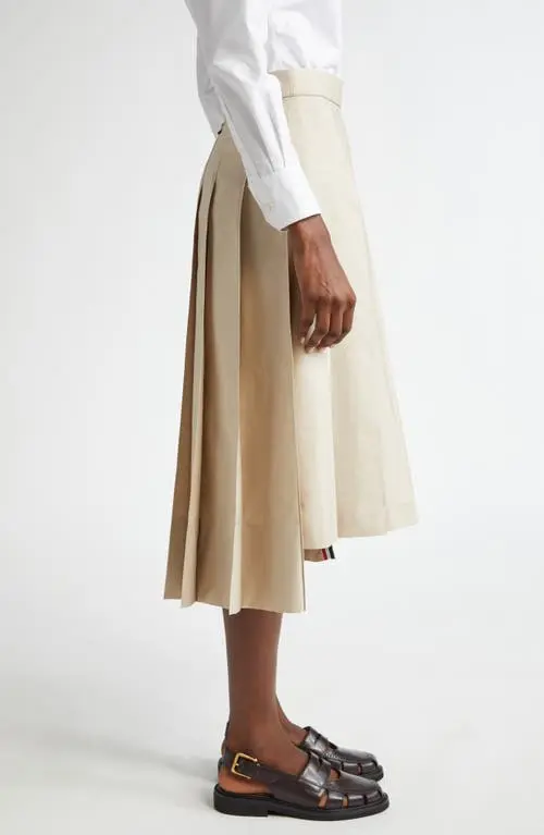 Thom Browne Drop Back Pleated Skirt - Khaki