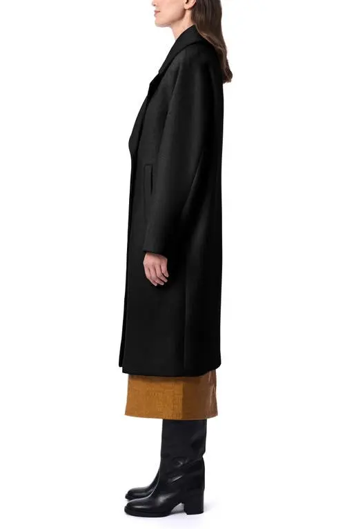 Bernardo Relaxed Double-breasted Felted Coat - Black