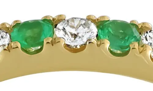 Bony Levy El Mar Diamond Hoop Earrings - 18k Yellow Gold/emerald