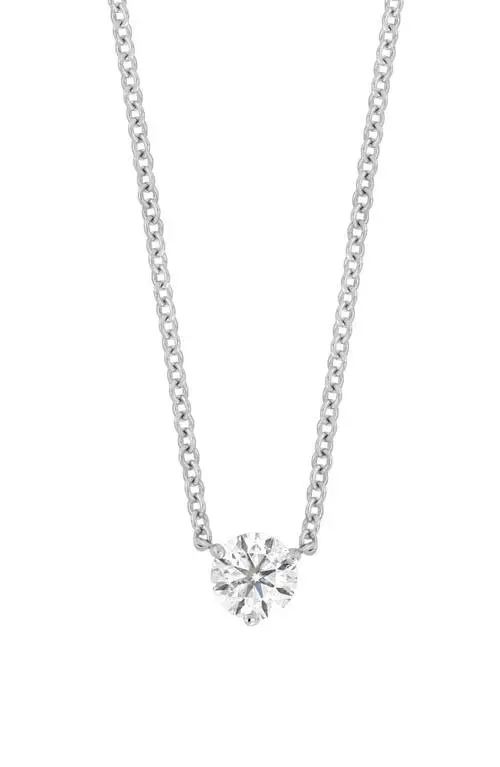 Bony Levy Solitaire Diamond Pendant Necklace - 18k White Gold