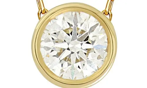 Bony Levy Bezel Diamond Solitaire Pendant Necklace - 18k Yellow Gold/diamond