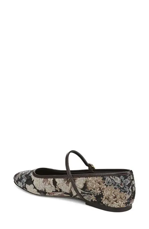 Veronica Beard Ellie Mary Jane Flat - Espresso Multi