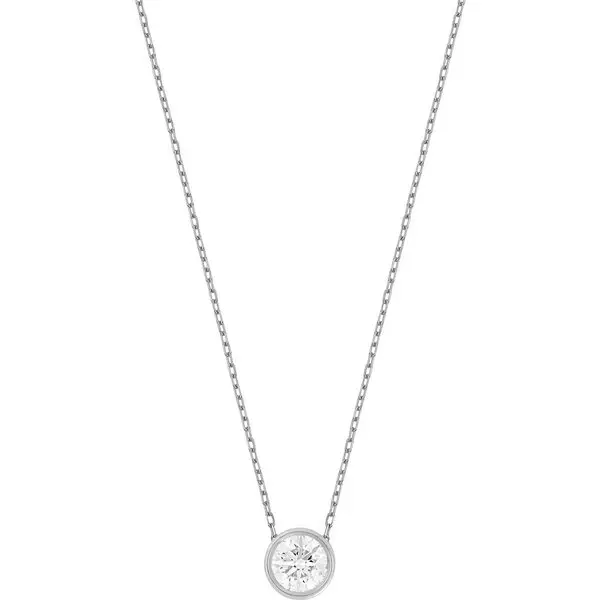 Bony Levy Bezel Diamond Solitaire Pendant Necklace - 18k White Gold/ Diamond
