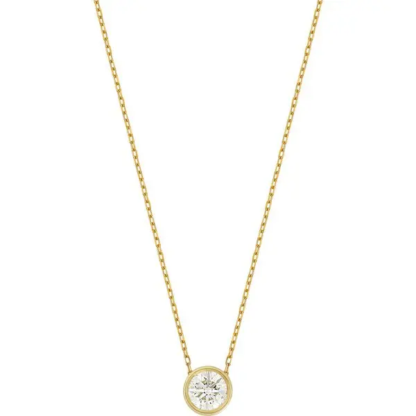 Bony Levy Bezel Diamond Solitaire Pendant Necklace - 18k Yellow Gold/ Diamond