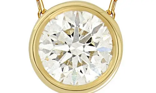 Bony Levy Bezel Diamond Solitaire Pendant Necklace - 18k Yellow Gold/ Diamond