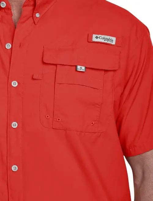 Columbia Big & Tall Pfg Bahama Ii Short-sleeve Sport Shirt - Red Spark