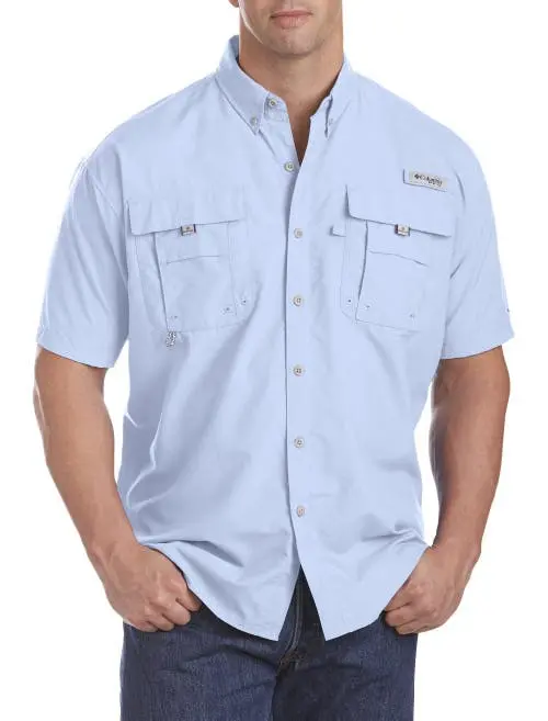 Columbia Pfg Bahama Ii Short-sleeve Sport Shirt - Sail Blue