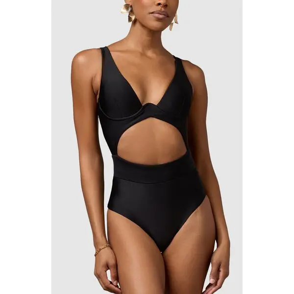 MBM SWIM Peace One-piece Swimsuit - Black