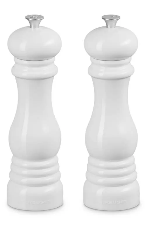 LE CREUSET Salt & Pepper Mill Set - White