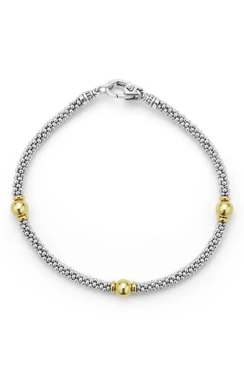 Lagos Signature Caviar Bead Station Bracelet