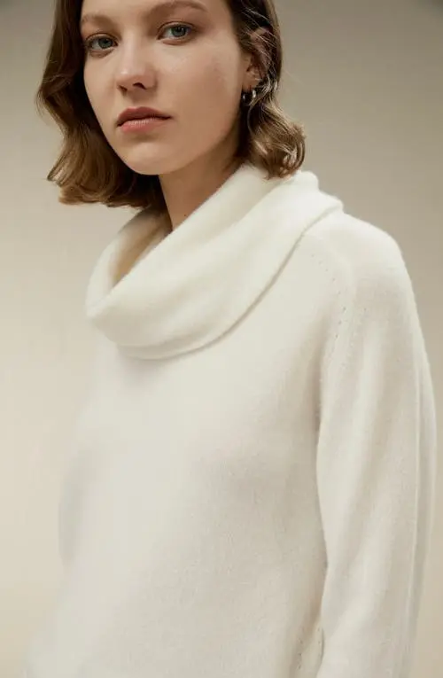 Lilysilk Cashmere Cowl Neck Sweater