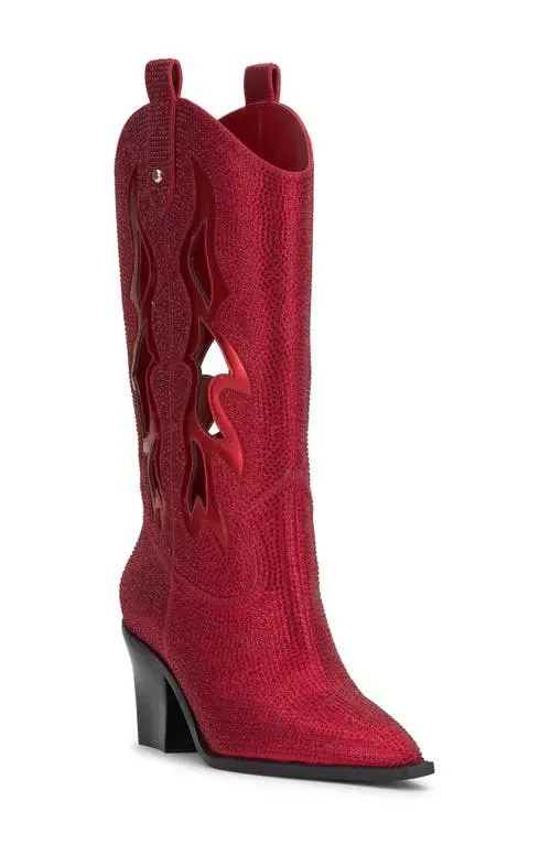 Jessica Simpson Ginika Western Boots - Red Muse