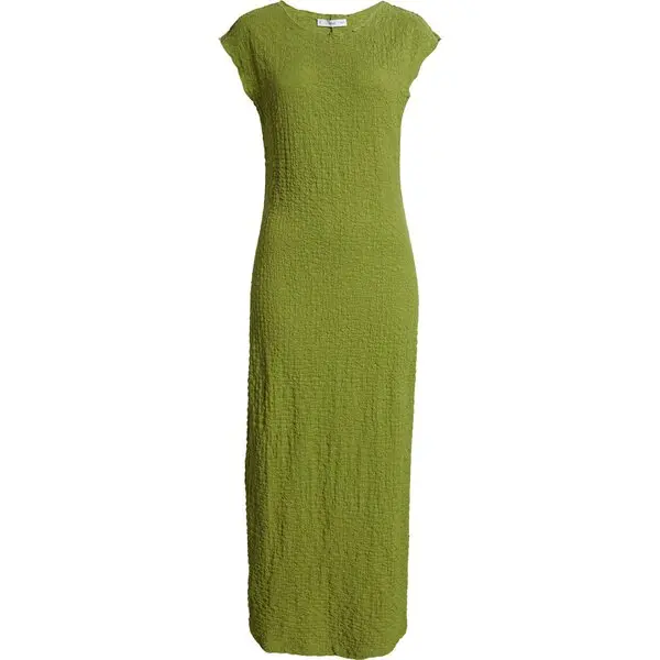 green textured maxi dress Green Textured Maxi Dress Short Sleeve