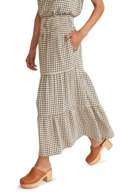 Marine Layer Chloe Windowpane Maxi Skirt