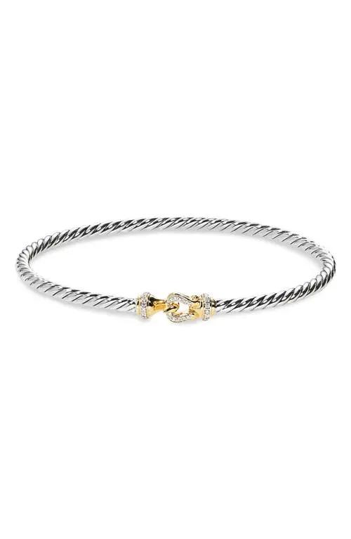 David Yurman Buckle Classic Cable Bracelet - Silver
