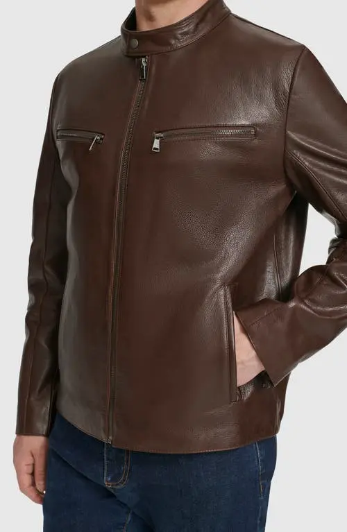 Cole Haan Leather Moto Jacket