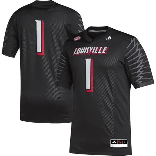 Adidas Louisville Cardinals Football Replica Jersey - Black