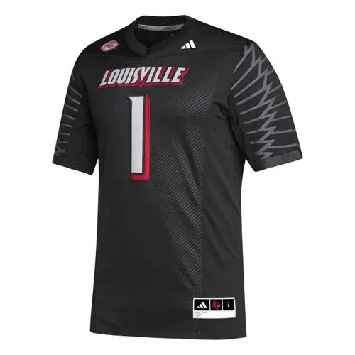 Adidas Louisville Cardinals Football Replica Jersey - Black