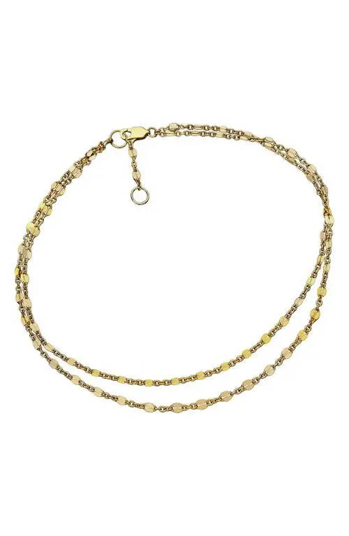 Jennifer Zeuner Jewelry Charlene Layered Anklet - Yellow Gold