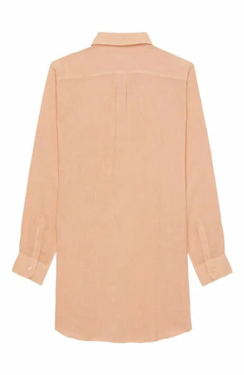 Vilebrequin Solid Linen Shirt Dress - Blush