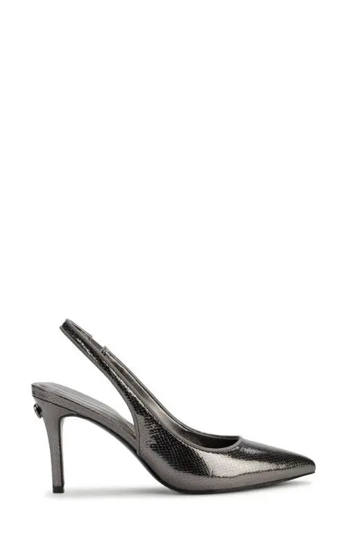 Karl Lagerfeld Paris Rosalyn Pointed Toe Slingback Pumps - Dark Slate