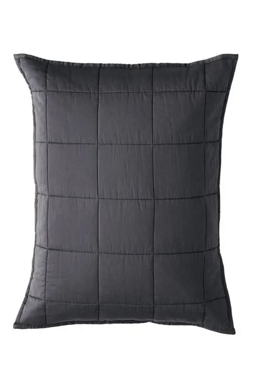 PACT Organic Cotton Organic Quilted Sham 2-pack - Charcoal