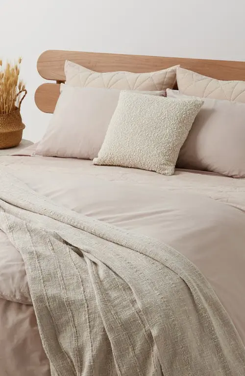 PACT Organic Cool-air Percale Duvet Cover - Oat