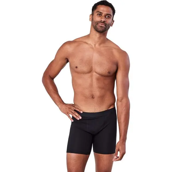 PACT Organic Cotton Extended Boxer Brief 4-pack - Black