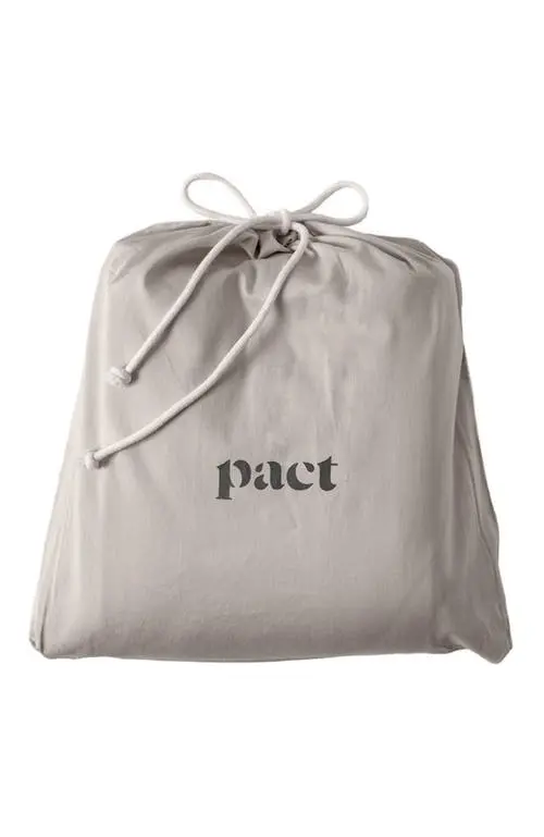 PACT Organic Room Service Sateen Sheet Set - Dove Grey